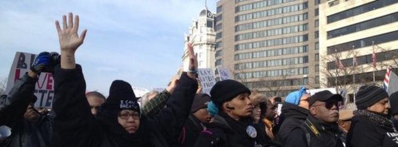 Washington march: Civil rights protest over US police killings - BBC News