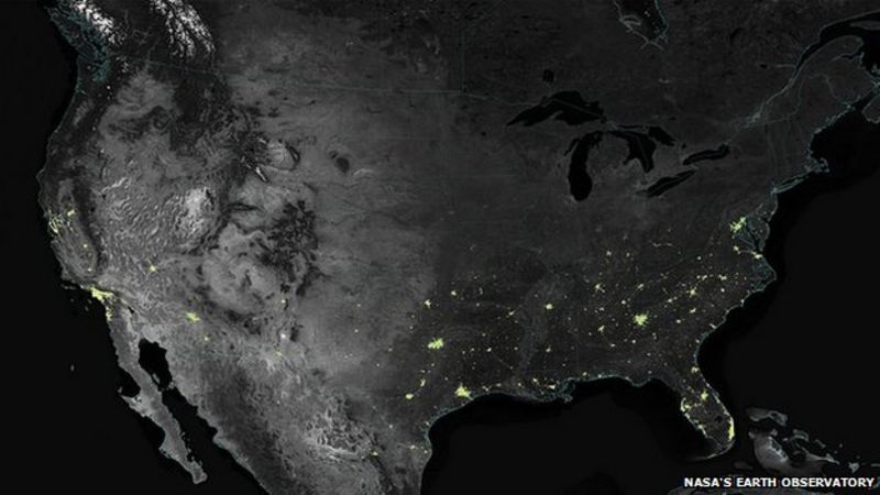 Festival lights viewed from space - BBC News