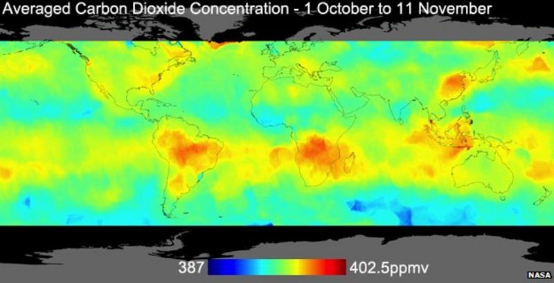 Carbon dioxide satellite mission returns first global maps - BBC News