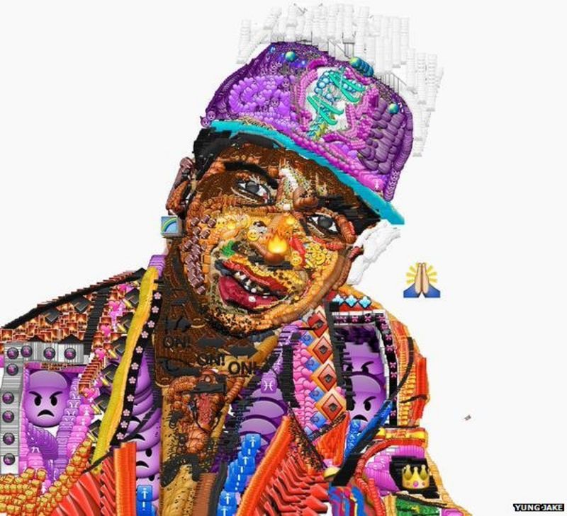 Emoji portraits: the man making art out of symbols - BBC News