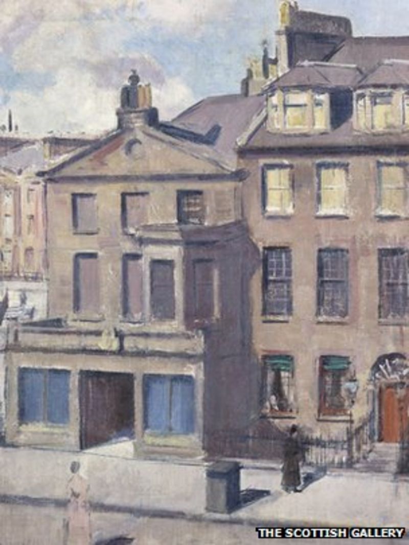 Lost work by Scottish colourist Cadell found on back of painting - BBC News