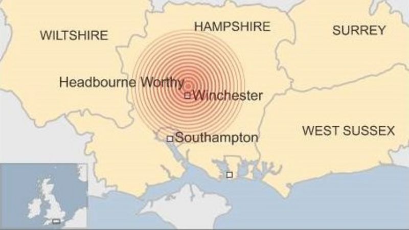 Winchester earthquake: Tremor felt in Hampshire - BBC News