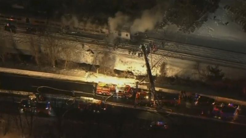 In pictures: New York train crash aftermath - BBC News