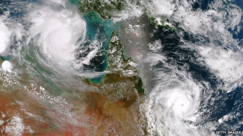 Australia storms: Cyclones hit Queensland and Northern Territory - BBC News