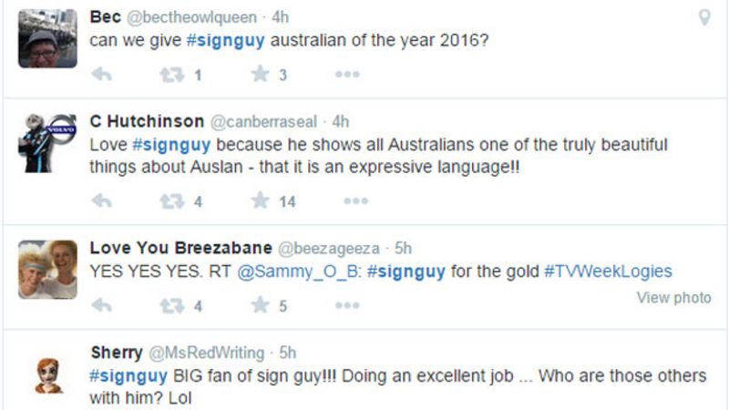 Why a ‘poetic’ sign language interpreter went viral in Australia - BBC News