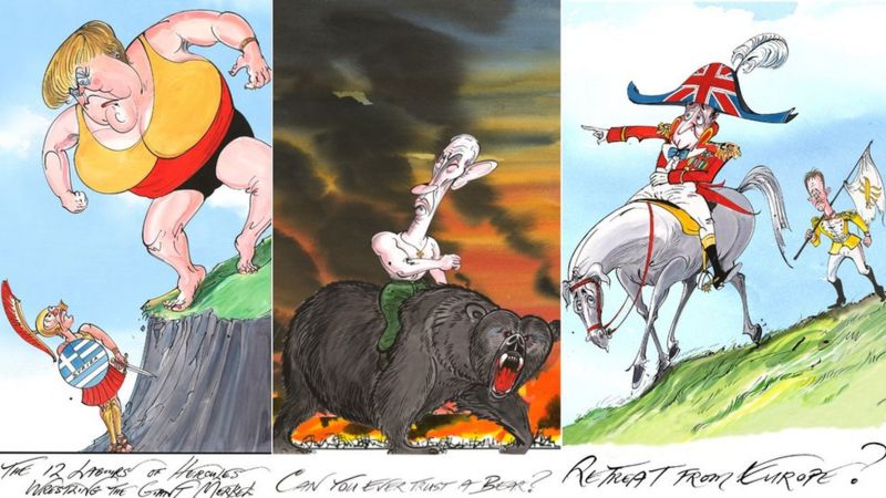 Gerald Scarfe's controversial Margaret Thatcher cartoons on show - BBC News