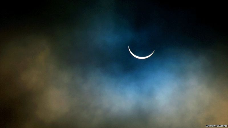 Scotland watches the partial solar eclipse - BBC News