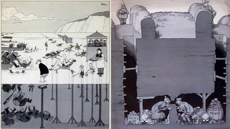 William Heath Robinson cartoon collection 'saved' for nation - BBC News