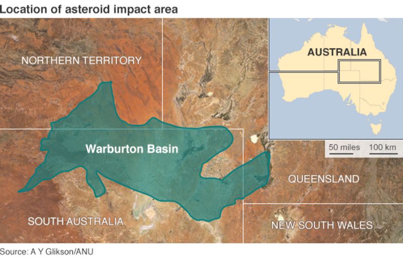 'Largest ever asteroid impact' found in Australia - BBC News
