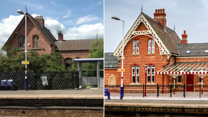Irlam railway station house reopens after £2m makeover - BBC News