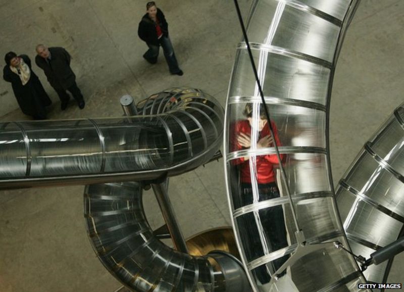 Carsten Holler's giant slides return to London - BBC News