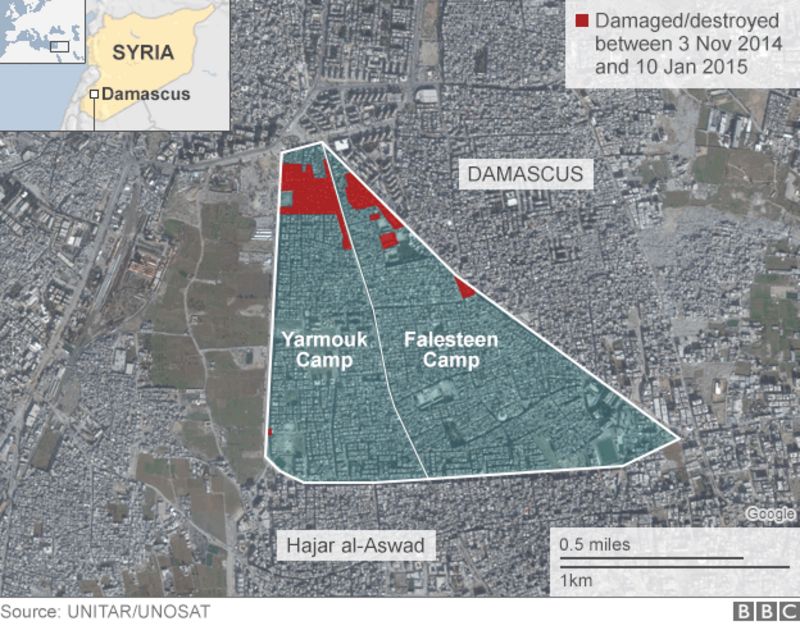 IS militants 'enter Yarmouk refugee camp' in Syrian capital - BBC News