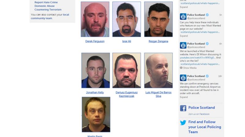 Police Scotland launches 'most wanted' site - BBC News