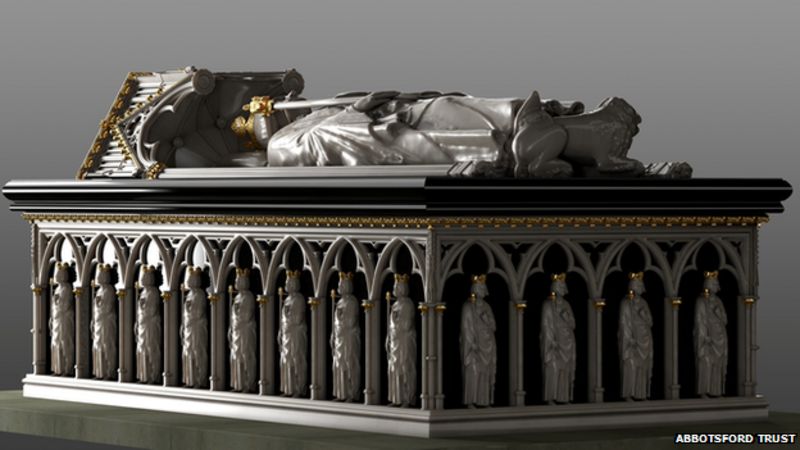 Robert the Bruce tomb relics displayed at Abbotsford - BBC News