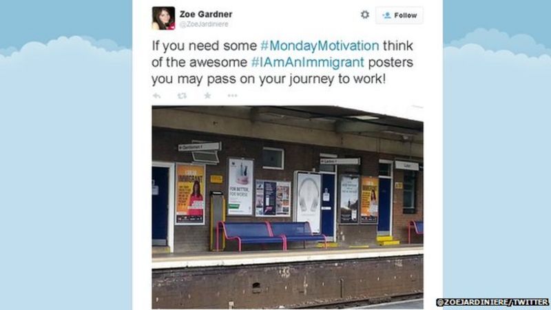 Pro-immigration poster campaign launches across the UK - BBC News