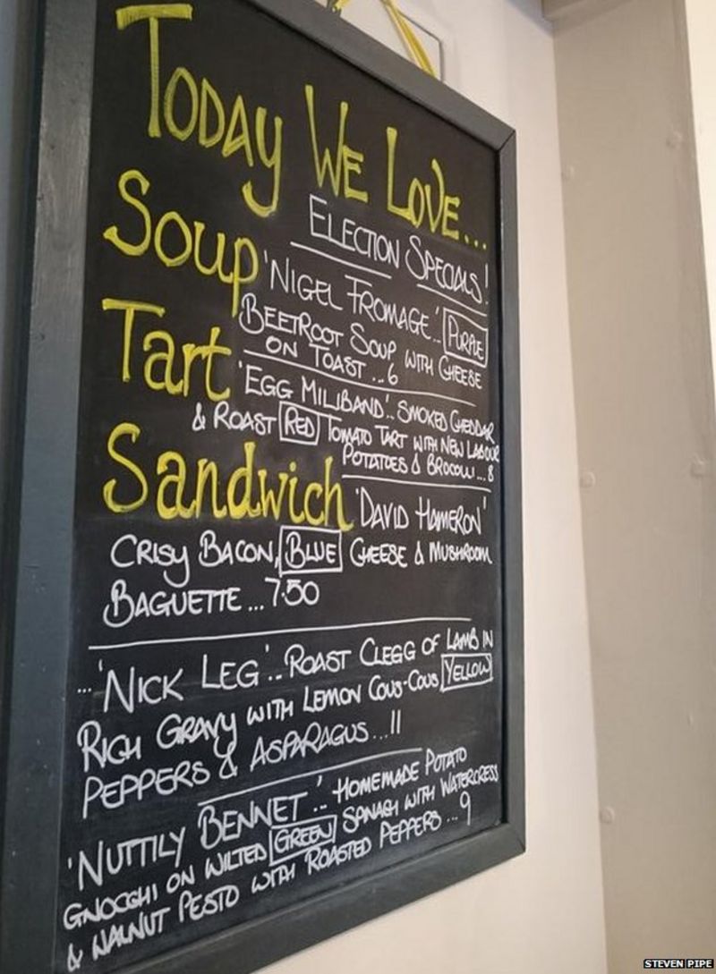 Food for thought: Your general election night menus - BBC News