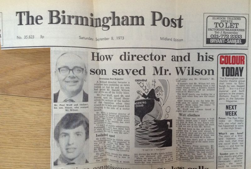 The strange day my father saved Harold Wilson’s life - BBC News