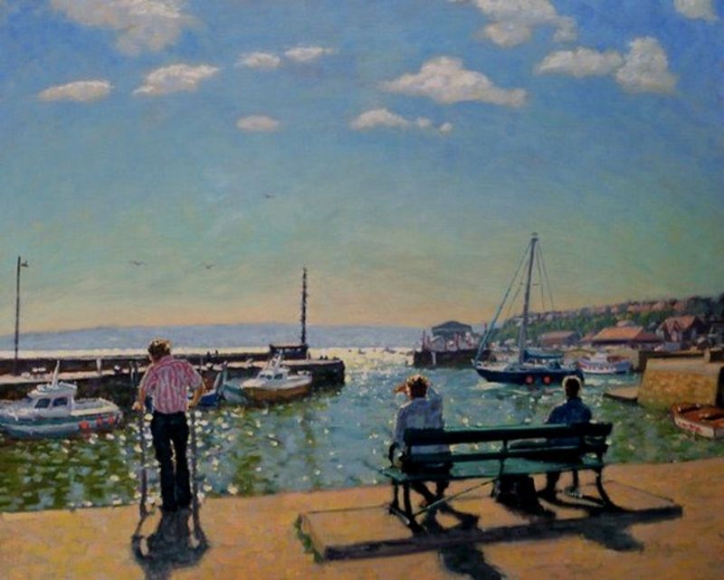 Painter Keith Jansz marks 20 years of paralysis with exhibition - BBC News