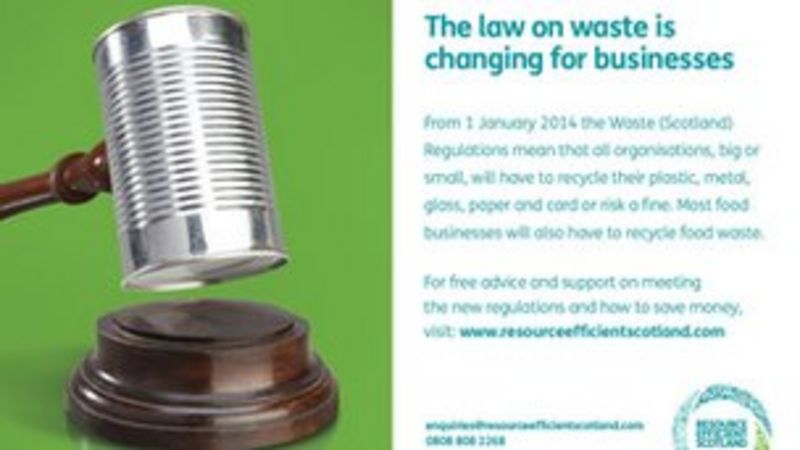 Campaign to highlight new recycling rules for businesses - BBC News