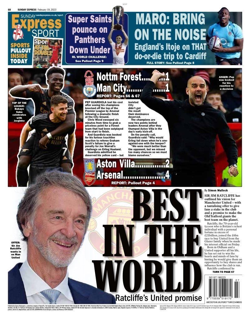 Sunday's back pages - BBC Sport