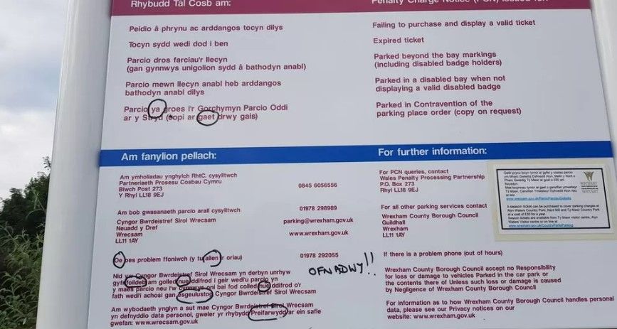 Pictures: Sign spelling and translation errors around Wales - BBC News