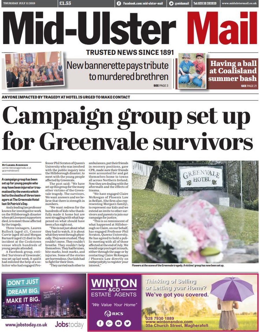 NI weekly paper review: Parking trouble at Mass in Newry - BBC News