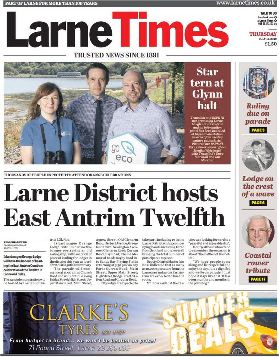 NI weekly paper review: Parking trouble at Mass in Newry - BBC News