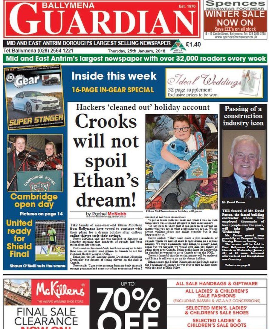 NI weekly paper review: Heroin fears and pothole perils - BBC News