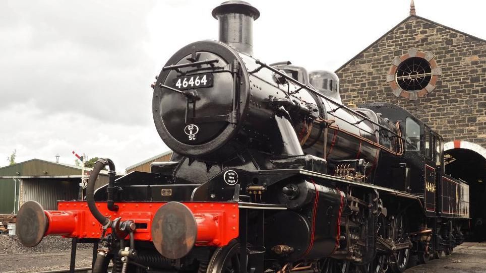 Carmyllie Pilot loco steams again for first time in 44 years - BBC News