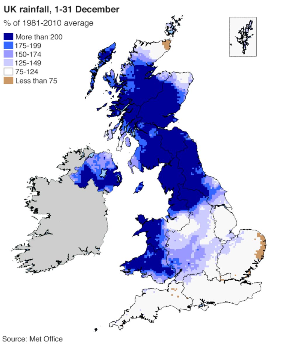 Weather records: December was 'wettest month for UK' - BBC News