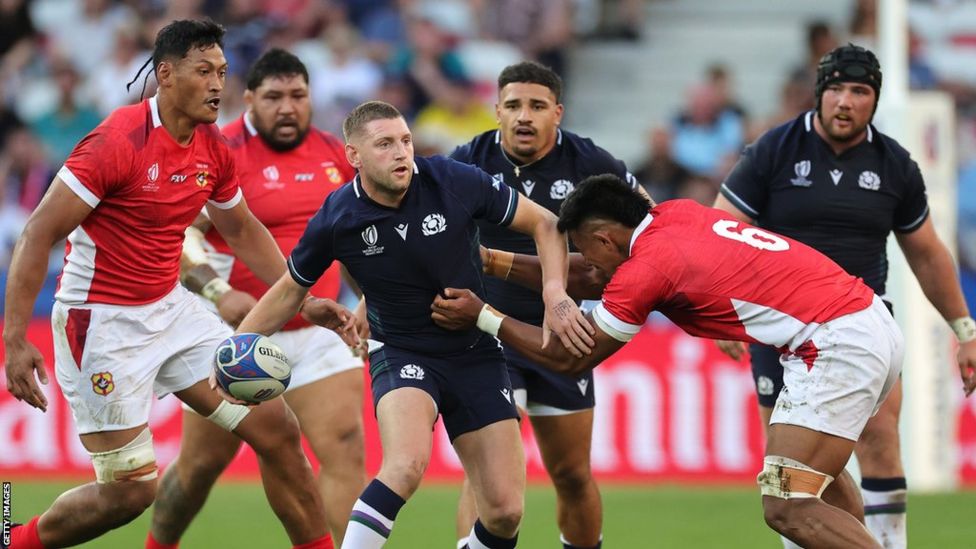 Scotland 45-17 Tonga: Scots run in seven tries to stay alive in Pool B ...