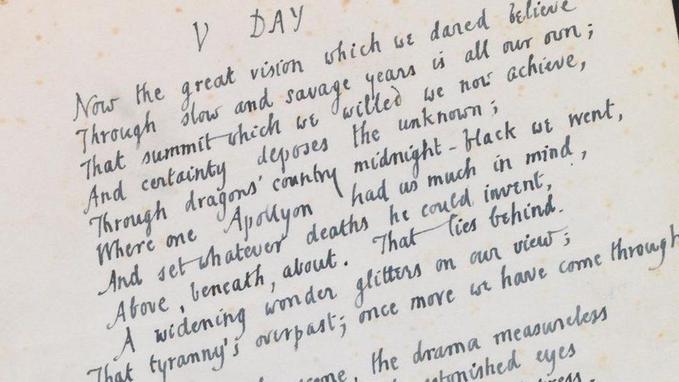 Edmund Blunden VE Day poem published after 75 years - BBC News