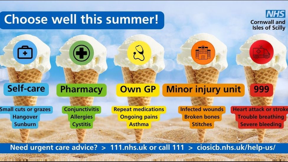 Medics in Cornwall say choose 'right service' over summer - BBC News
