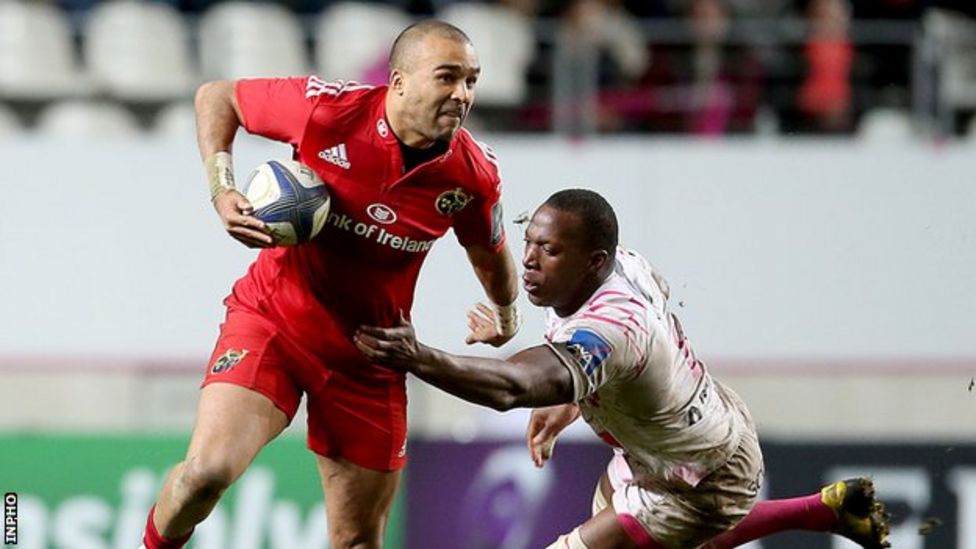 Ireland winger Simon Zebo signs two-year deal with Munster - BBC Sport