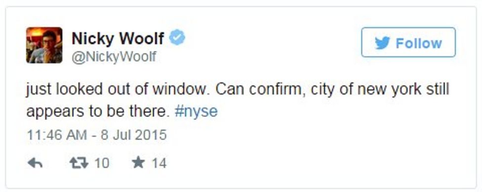 NYSE: How Twitter reacted to New York Stock Exchange 'glitch' - BBC News