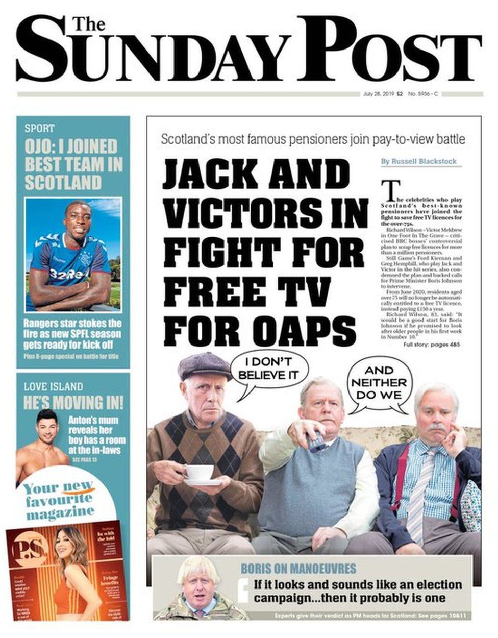 Scotland's papers: Boris to 'clash with Ruth' in Scotland visit - BBC News