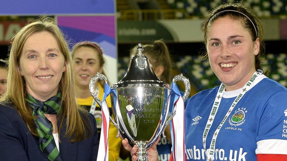 Linfield Ladies beat Cliftonville in final - BBC Sport