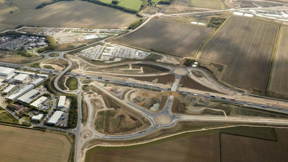 A14 reopens after bridge demolition - BBC News