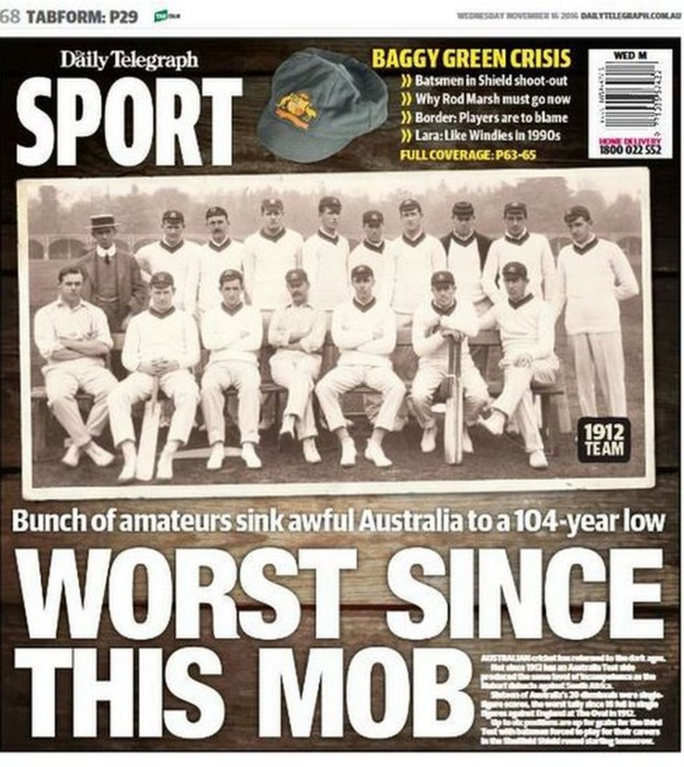 Australian media unpack 'unprecedented' cricket failure - BBC News