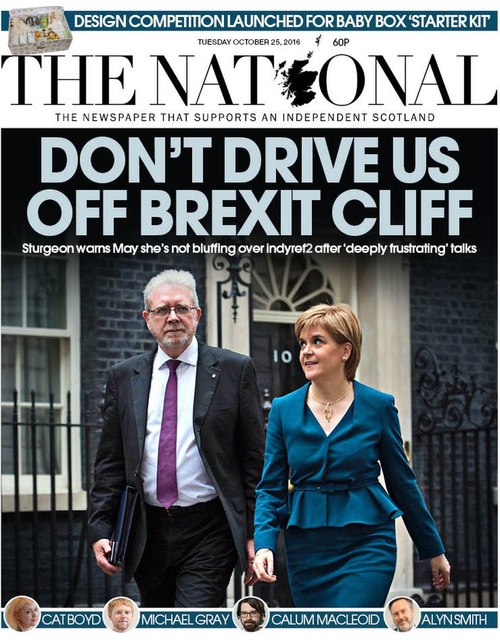Scotland's papers: Brexit talks and officers 'left for dead' - BBC News
