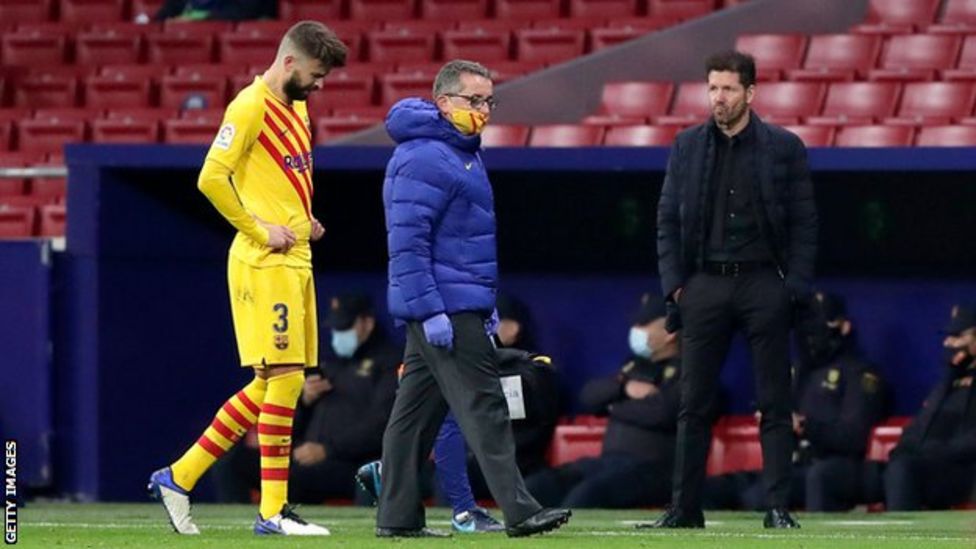 Gerard Pique: Barcelona defender out for 'three to five months' with ...