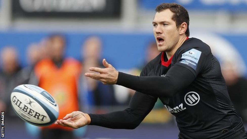 Alex Goode: Saracens back out for four months with pectoral tear - BBC ...