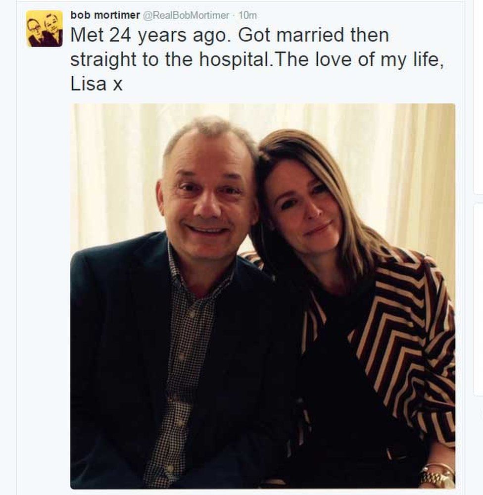 Bob Mortimer: I got married half an hour before heart surgery - BBC News