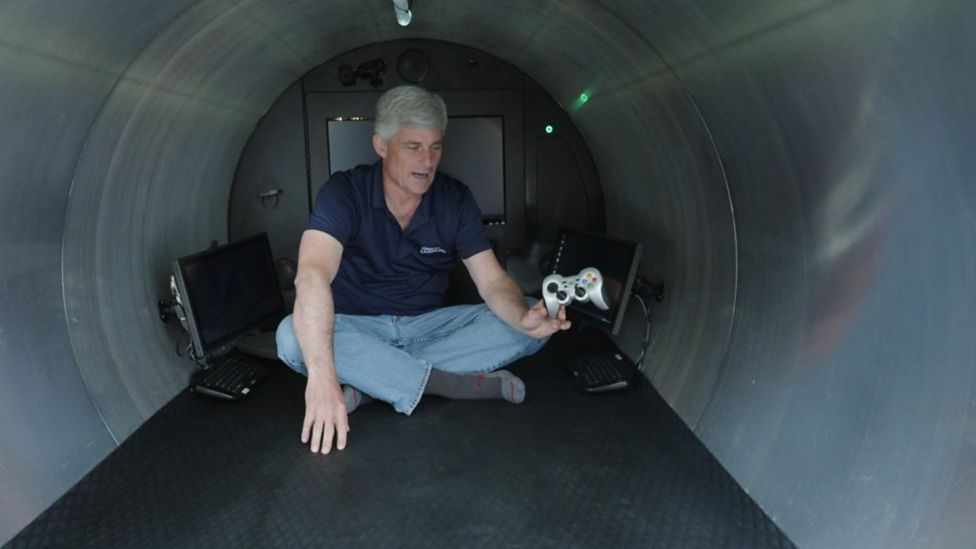 Titan sub: Cramped vessel is operated by video game controller - BBC News