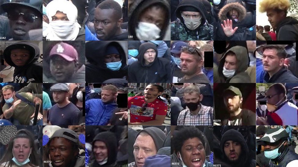 London protests: Police release images of 35 people - BBC News
