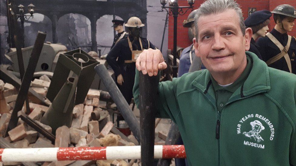 Award for County Antrim man behind one-of-a-kind war museum - BBC News