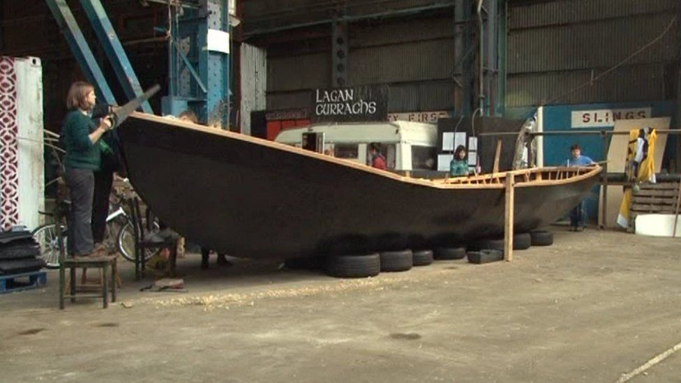 Lagan launch for currach labour of love - BBC News
