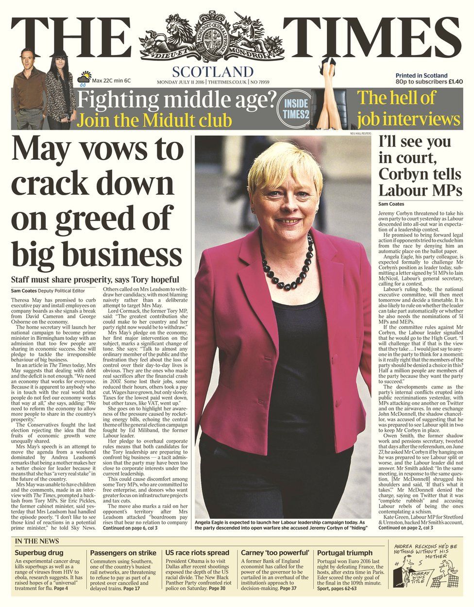 Scotland's papers: Murray victory and indyref2 prospects - BBC News