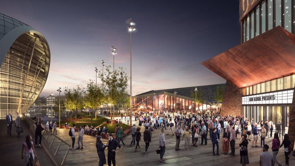 £260m Gateshead quayside arena plans submitted - BBC News