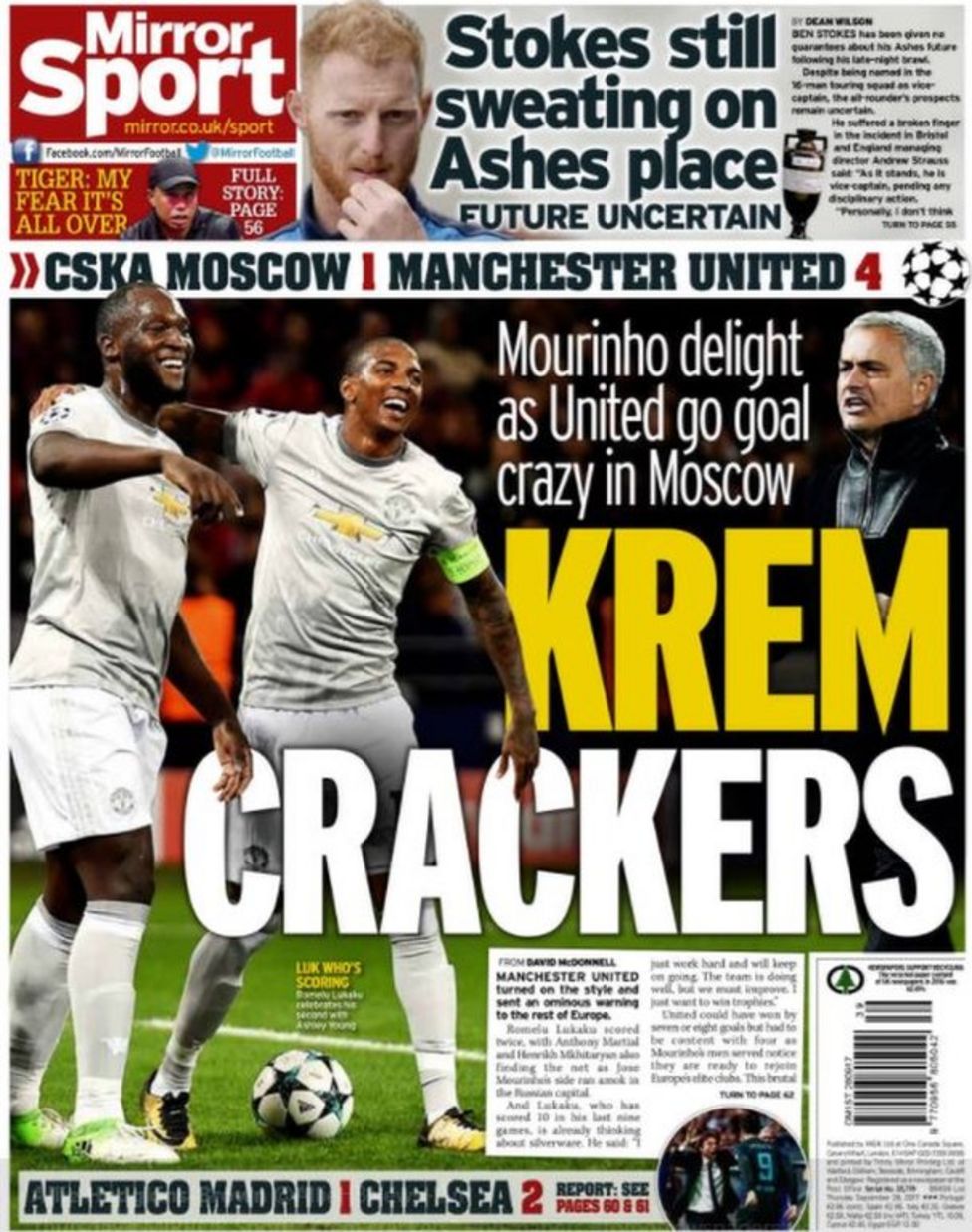 Newspaper backpages - BBC Sport
